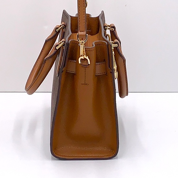 Michael Kors | Bags | Nwt Michael Kors Hamilton Small Satchel Crossbody Luggagebrown Signatur ...